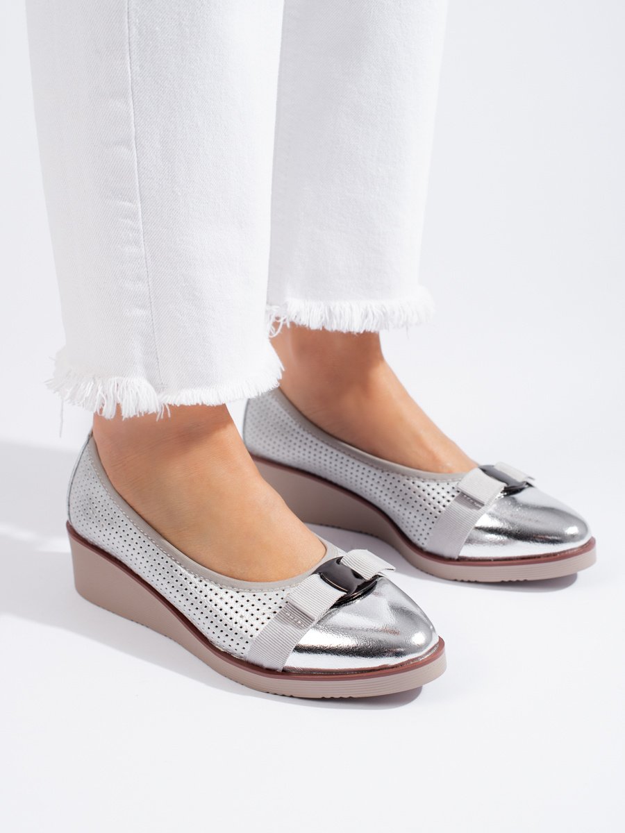 Potocki sidabriniai ažūriniai moteriški bateliai | AvalynėTau